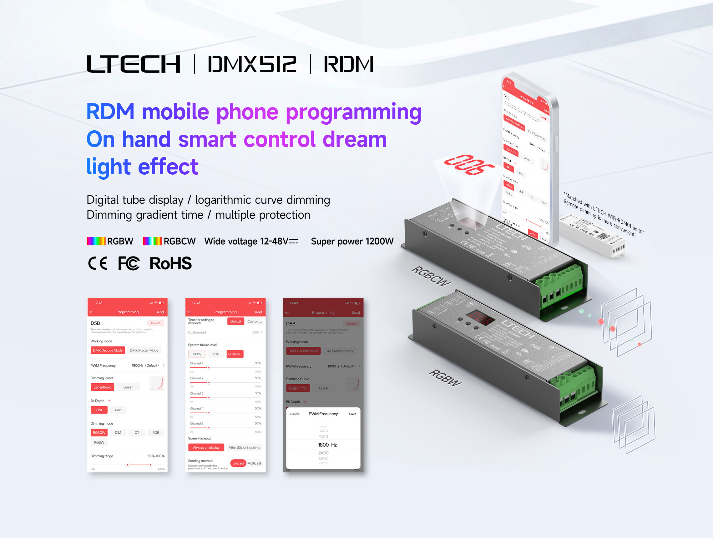 4CH CV DMX/RDM Decoder D4A - LED Controller | LED Dimmable Driver ...
