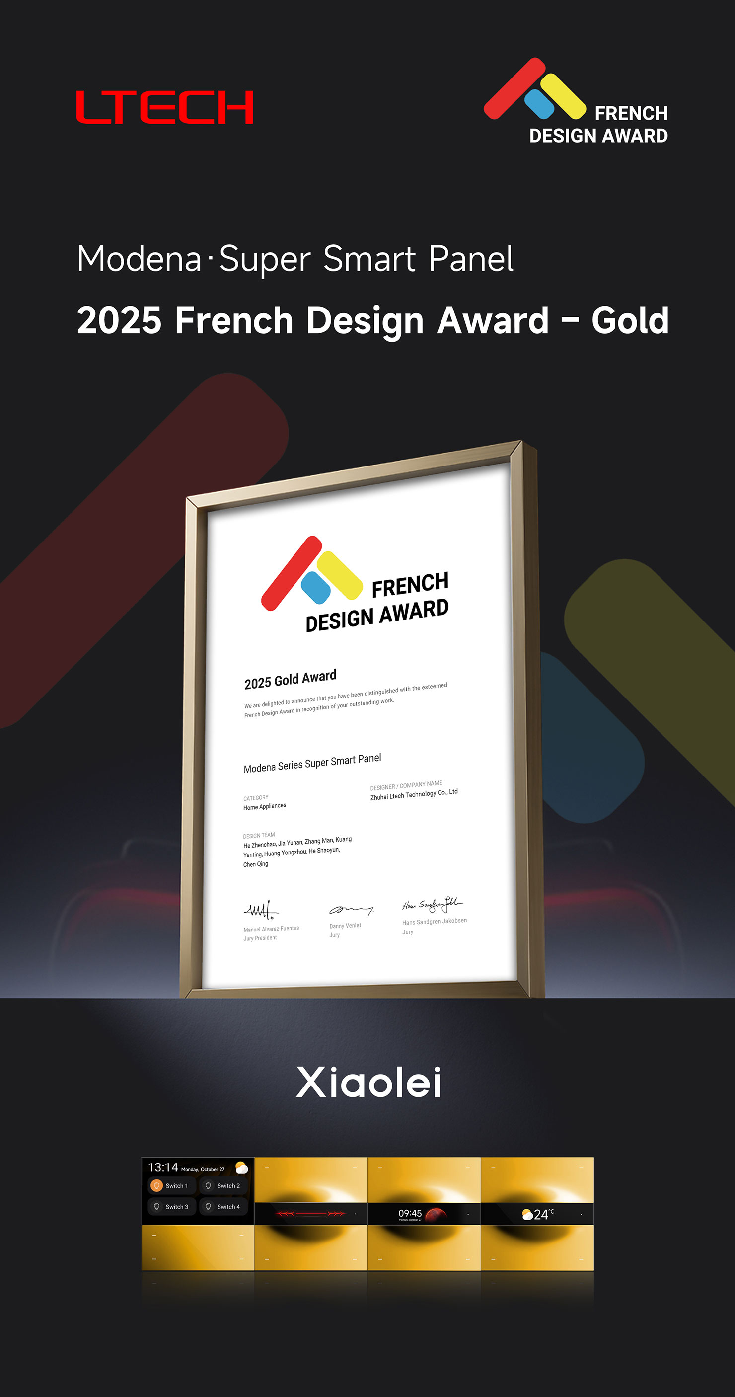Highest Honor of the French Design Award | Modena·Super Smart Panel ...